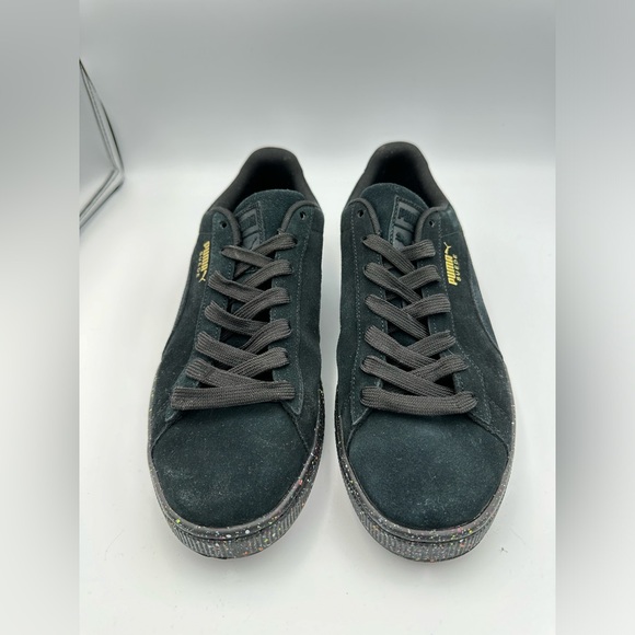 Puma | Shoes | Puma Suede Triplex Mono Casual Shoes Black Paint ...